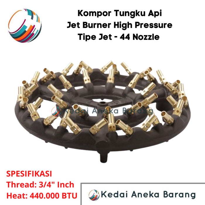 Jual Kompor Jet 44 Nozzle Burner Tungku Api High Pressure Tekanan ...