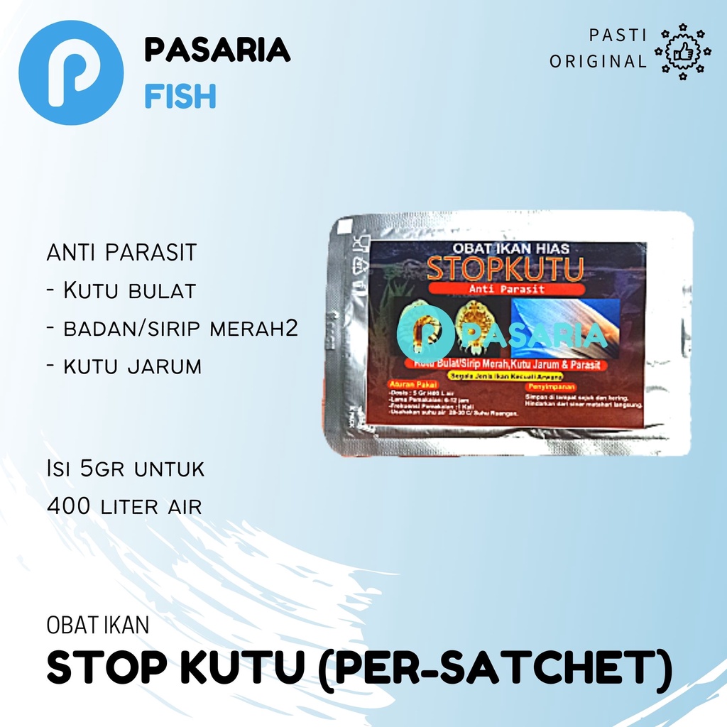 Jual STOP KUTU Obat anti parasit dan Kutu Ikan Hias/Koi StopKutu ...