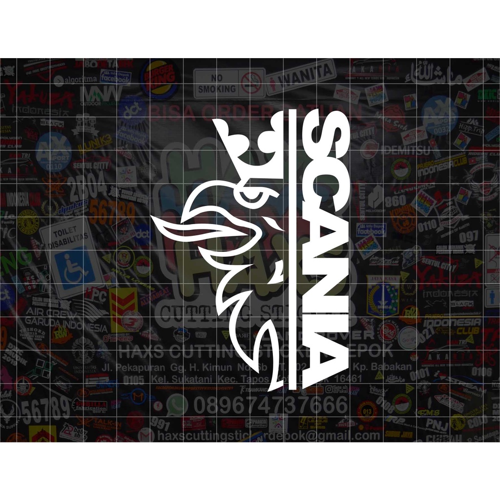 Jual Cutting Sticker Bismania Scania Ukuran Tinggi 8 Cm Mobil & Motor ...