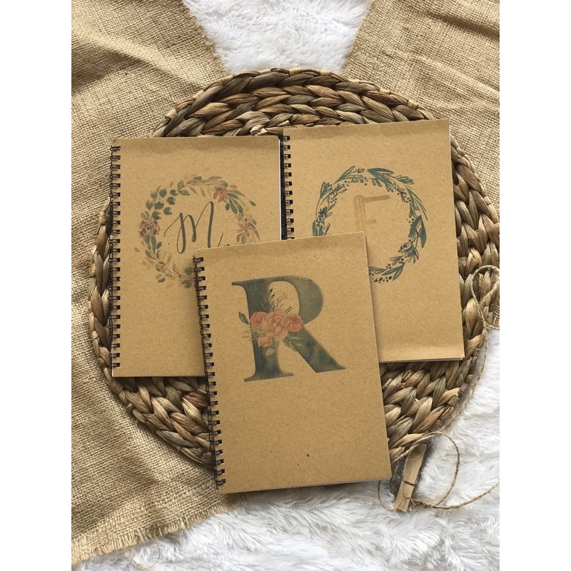 Jual Kraft Notebook Spiral Murah / Notebook Aesthetic / Notebook Grid ...