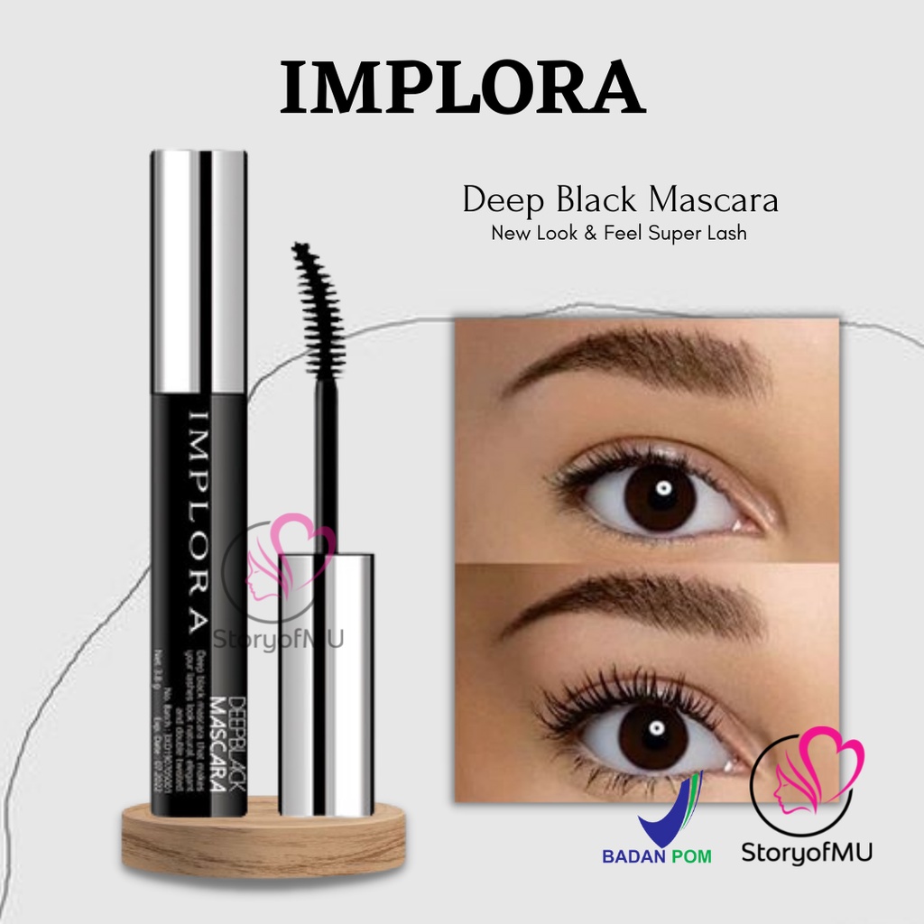 Jual [NEW] IMPLORA Deep Black Mascara 3.8g | Shopee Indonesia