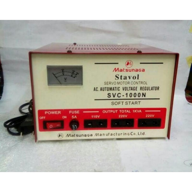 Jual MATSUNAGA STABILIZER SVC 1000 N STAVOL PENSTABIL TEGANGAN LISTRIK 1000 WATT | Shopee Indonesia