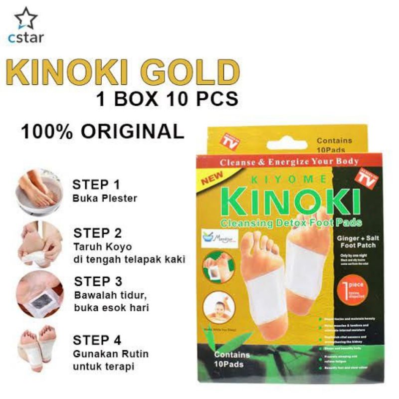 Jual ORIGINAL KINOKI GOLD 10pcs Koyo Kaki DETOX isi 10 pcs / pad per 1 ...
