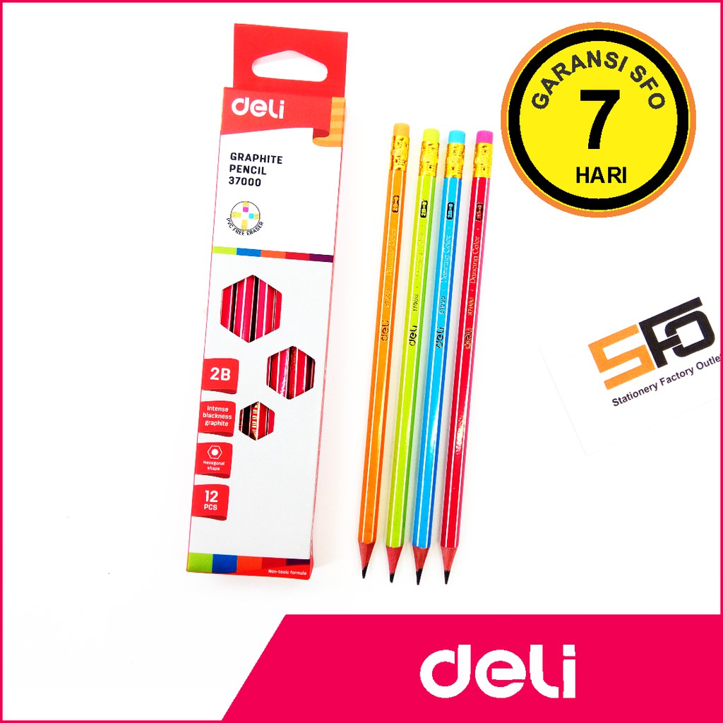 Jual Pensil Deli 2B 37000 (12 pcs) | Shopee Indonesia