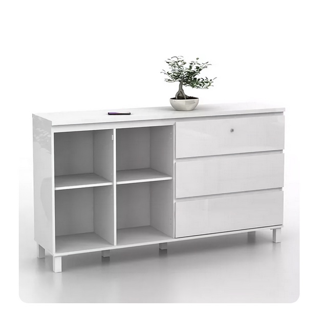 Jual Lemari Bufet skandinavian nilsen SB White glossy bufet kabinet ...