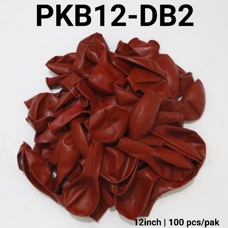 Jual PKB12-DB2 Balon latex 12 inch 1 pak isi 100 doff tebal merah ...