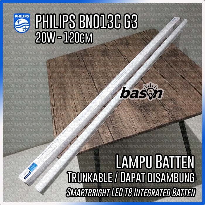 Jual PHILIPS BN013C 20W LED20 L1200 G3 - Turnkable LED Batten 120cm ...