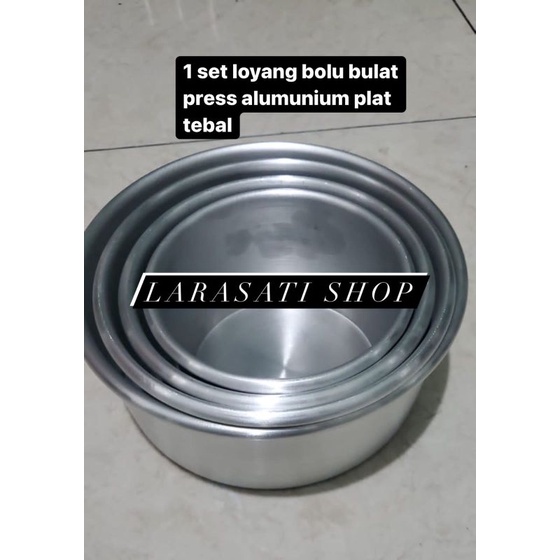 Jual Loyang Bolu Bulat Press Alumunium Plat Tebal 1set | Shopee Indonesia