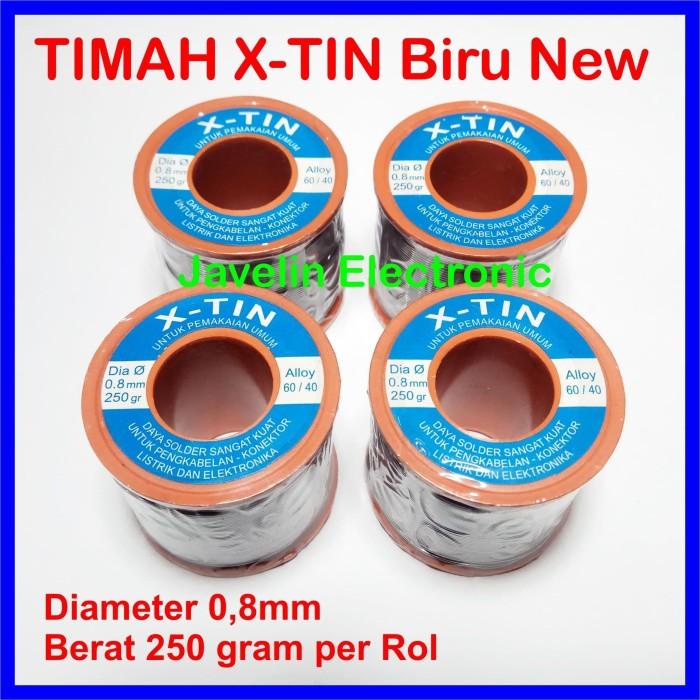 Jual Timah Solder Timah X-Tin Biru 0.8Mm 0,8Mm Flux Core Solder Wire ...