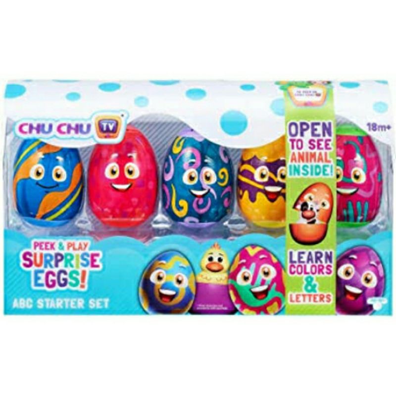 Jual ChuChu Chu Chu TV Surprise Egg Peek & Play ABC Starter Set - Original | Shopee Indonesia