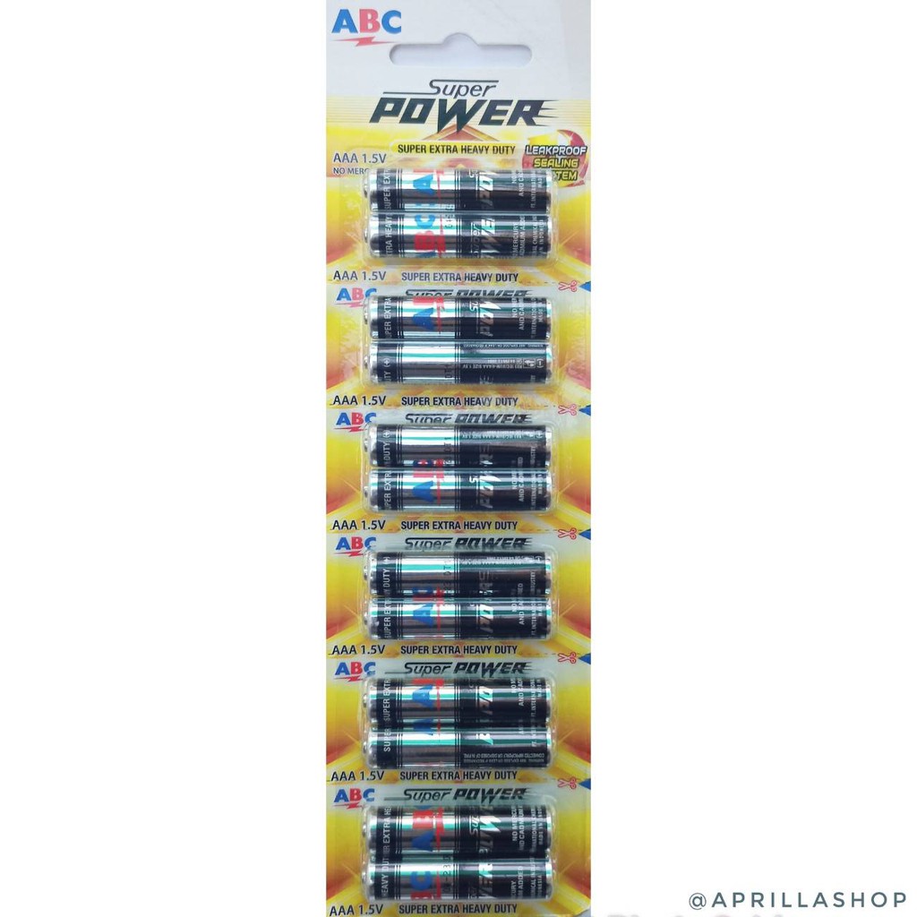 Jual Baterai / Battery ABC Super Power AAA ( isi 2 Baterai ) | Shopee ...