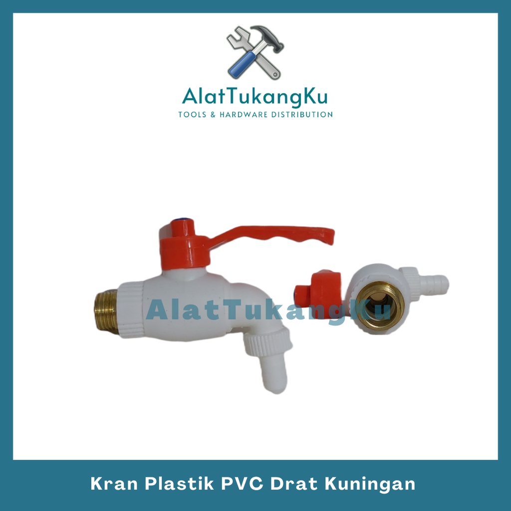 Jual ideku Kran Air Drat Kuningan Jumbo / Kran Taman PVC Drat Kuningan ...