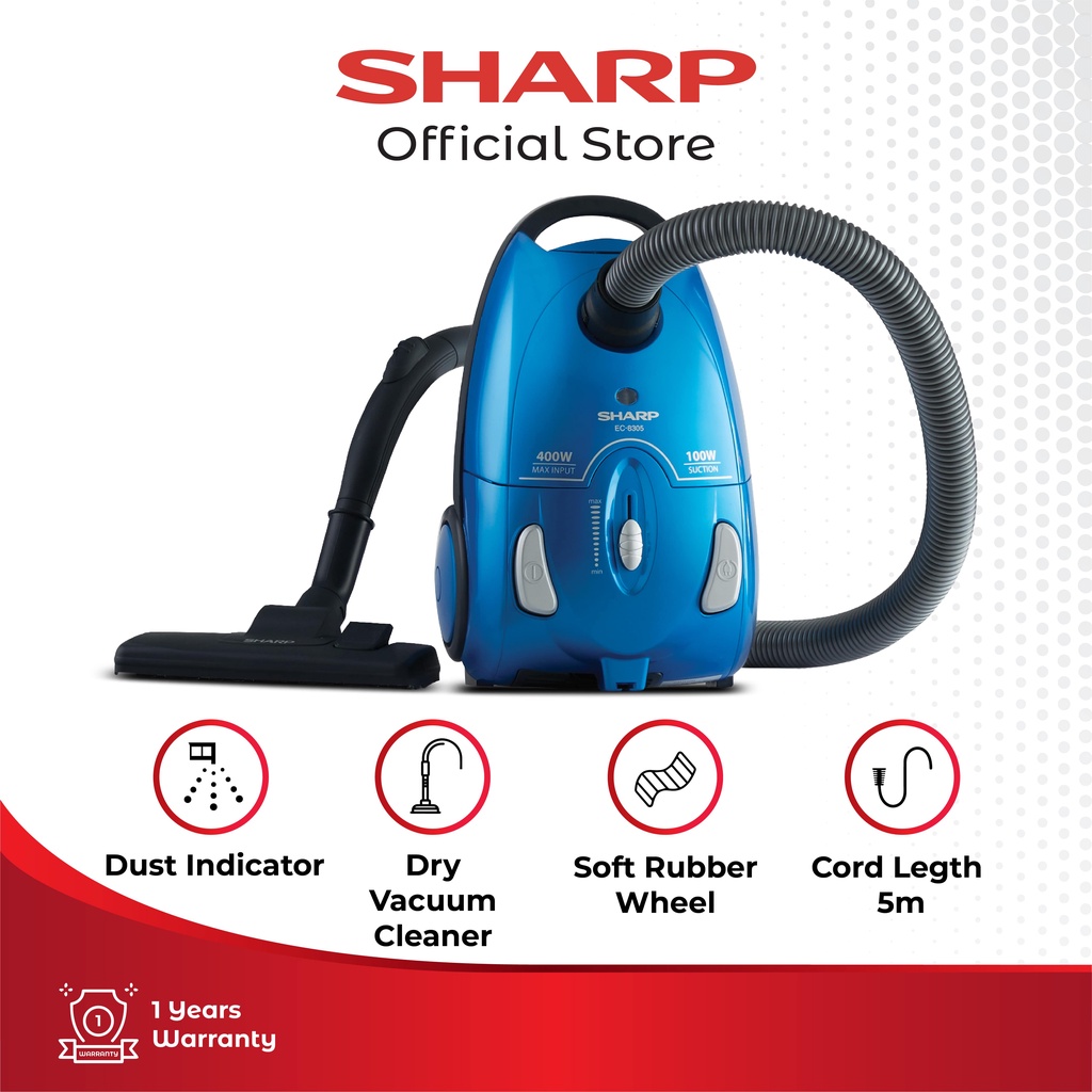 Jual Sharp Vacuum Cleaner - EC-8305-B Light Blue | Shopee Indonesia
