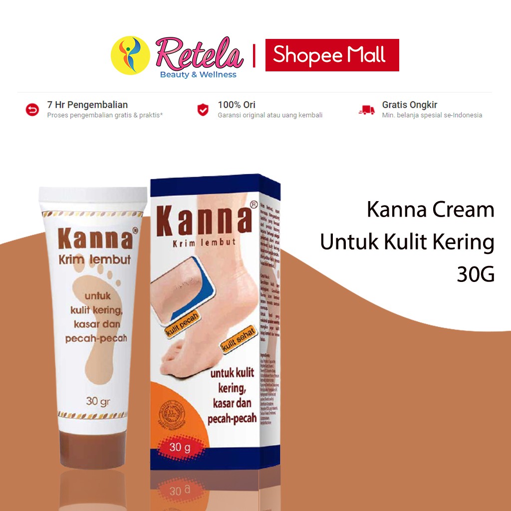 Jual Kanna Cream 30G / Kanna Krim Kaki / Pelembab Kaki / Krim Kulit ...