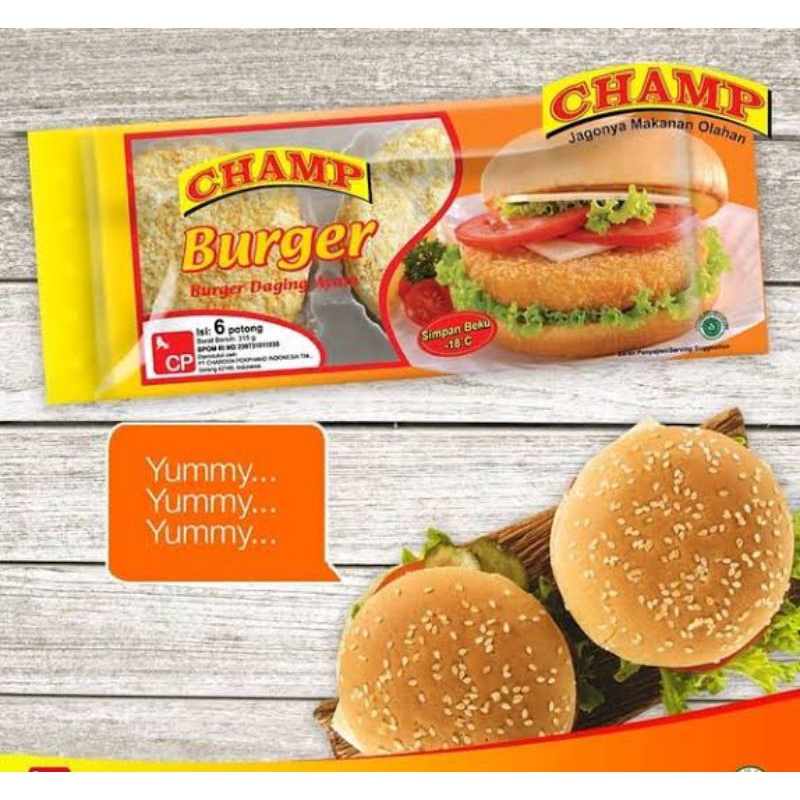 Jual Paket Burger Crispy Champ (Roti Burger Bernardi dan Champ Burger ...
