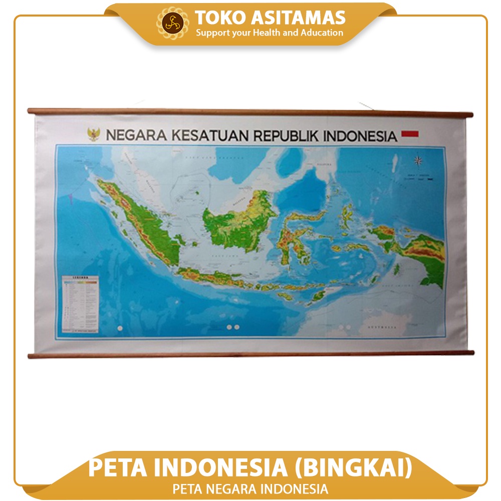 Jual Peta Indonesia Bingkai Edisi Terbaru 38 Provinsi Negara Kesatuan ...