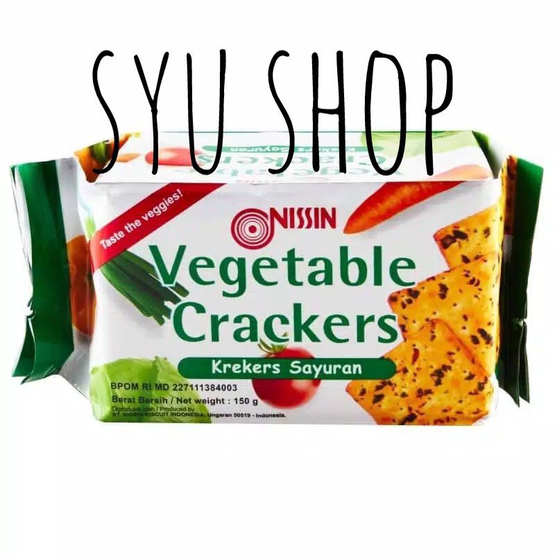Jual nissin vegetables crackers 150 gr biskuit sayur vegan vegetarian ...