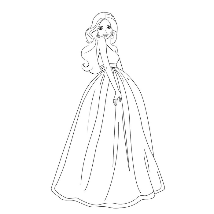 Jual Gambar Sketsa Mewarnai / Barbie / Part 2 / Gambar Sketsa / Gambar ...