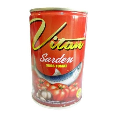 Jual Sarden Vitan Kalengan Saos Tomat kemasan kaleng 155 gram | Shopee ...