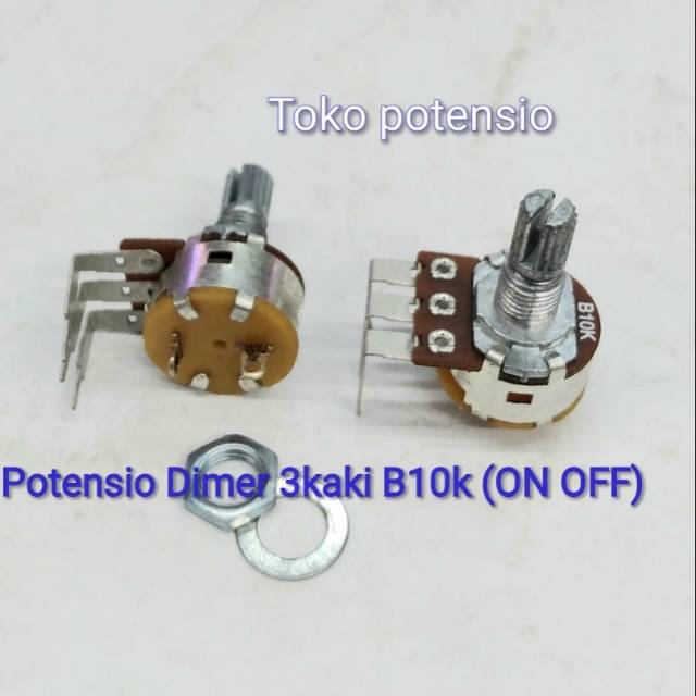Jual POTENSIO DIMMER 3KAKI B10K ON OFF | Shopee Indonesia