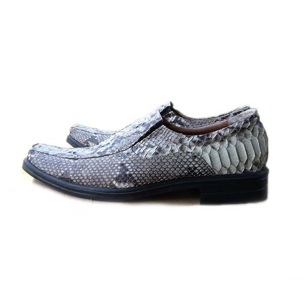 Jual Sepatu Pria Kulit Asli Ular Phyton Warna Natural Model Pantofel ...