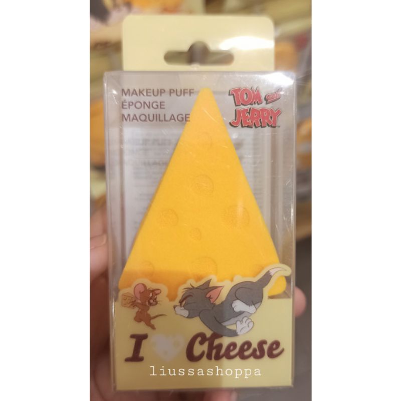 Jual Makeup Puff Miniso - Tom&Jerry I Love Cheese Collection Cheese ...