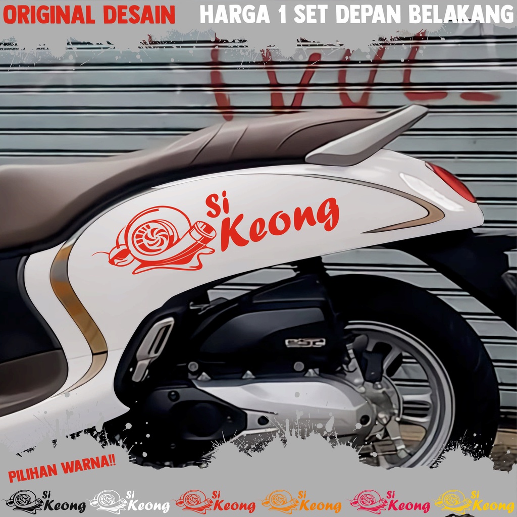 Jual BISA CUSTOM NAMA /Sticker Scoopy SI KEONG Satu Set /all varian ...