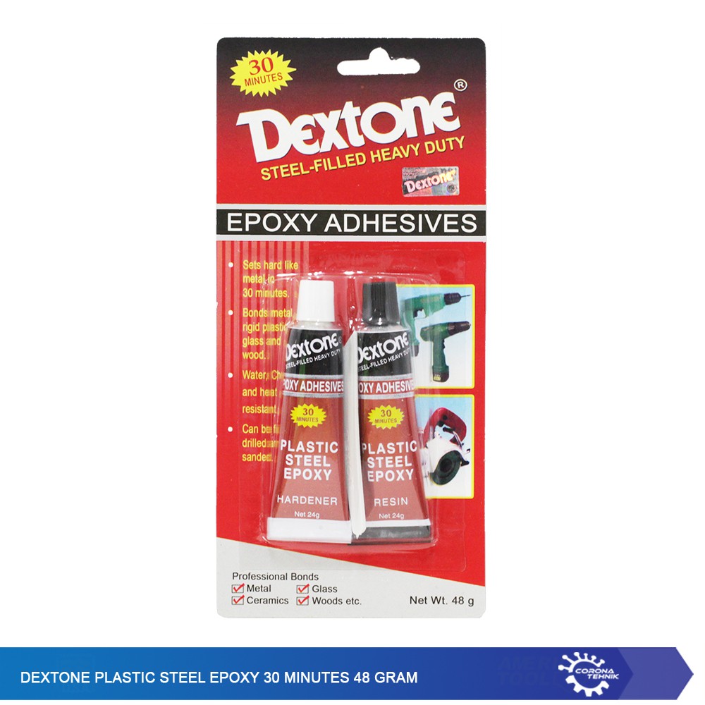 Jual Dextone Plastic Steel Epoxy 30 Minutes 48 Gram | Shopee Indonesia