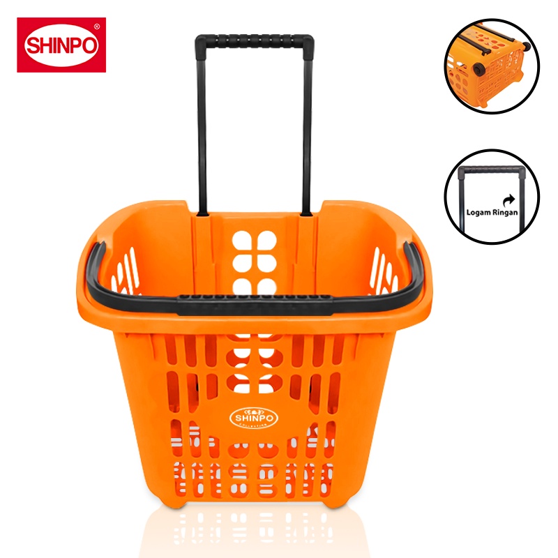 Jual SHINPO Keranjang Belanja / Pasar Dengan Roda Multifungsi Trolley ...