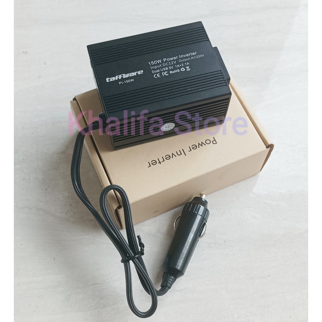 Jual Power Inverter DC To AC 150Watt 220Volt 2 Port USB 2.1A dan 1A ...