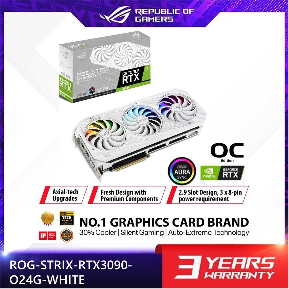 Jual ASUS ROG STRIX GAMING GeForce RTX 3090 OC 24GB GDDR6X WHITE ...