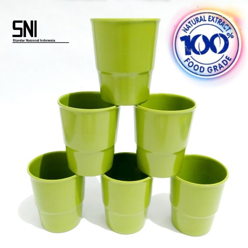 Jual 6 Pcs Gelas Melamin Gelas Cup Minum Golden | Shopee Indonesia