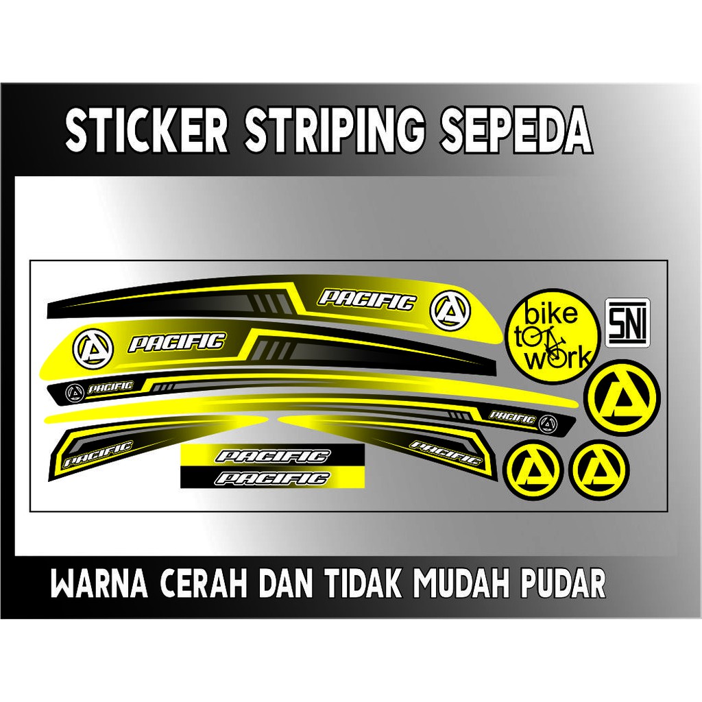 Jual STIKER VARIASI STRIPING UNIVERSAL SEPEDA LIPAT PASIFIC BIKE ART ...