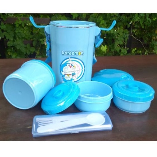 Jual Rantang thermos makan karakter Doraemon berlapis banyak unik ...