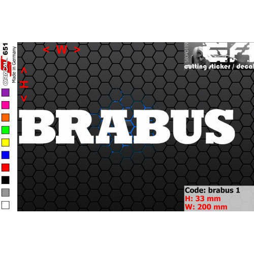 Jual ea cutting sticker / decal Code: brabus 1 ( sponsor logo ...