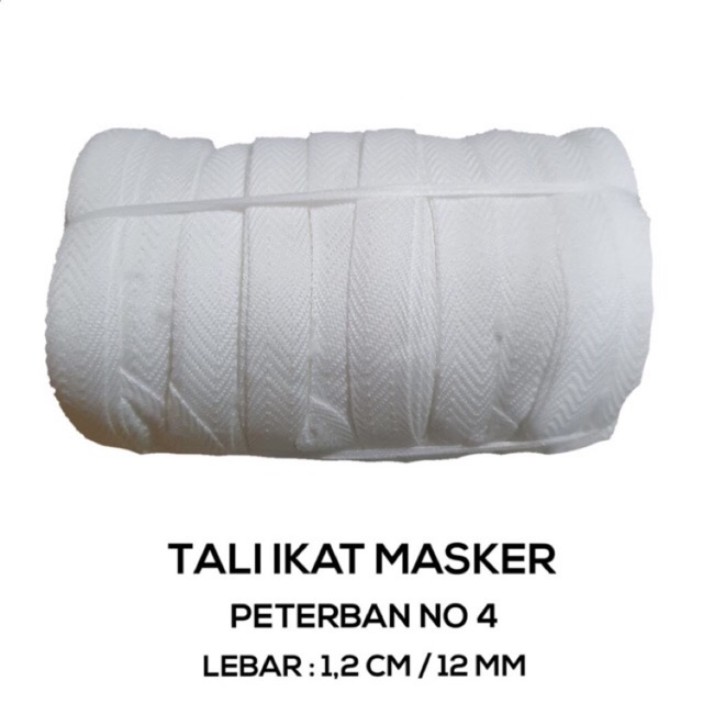 Jual Tali ikat masker tali guling veterban #4 1,2cm | Shopee Indonesia
