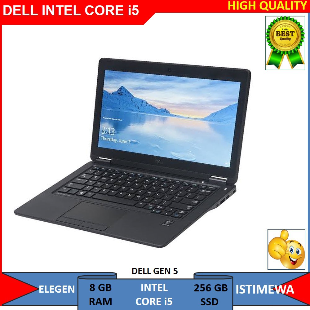 Jual LAPTOP DELL INTEL CORE i5 GEN 5 RAM 8 GB SSD 128/256 GB PRO GAMING ...