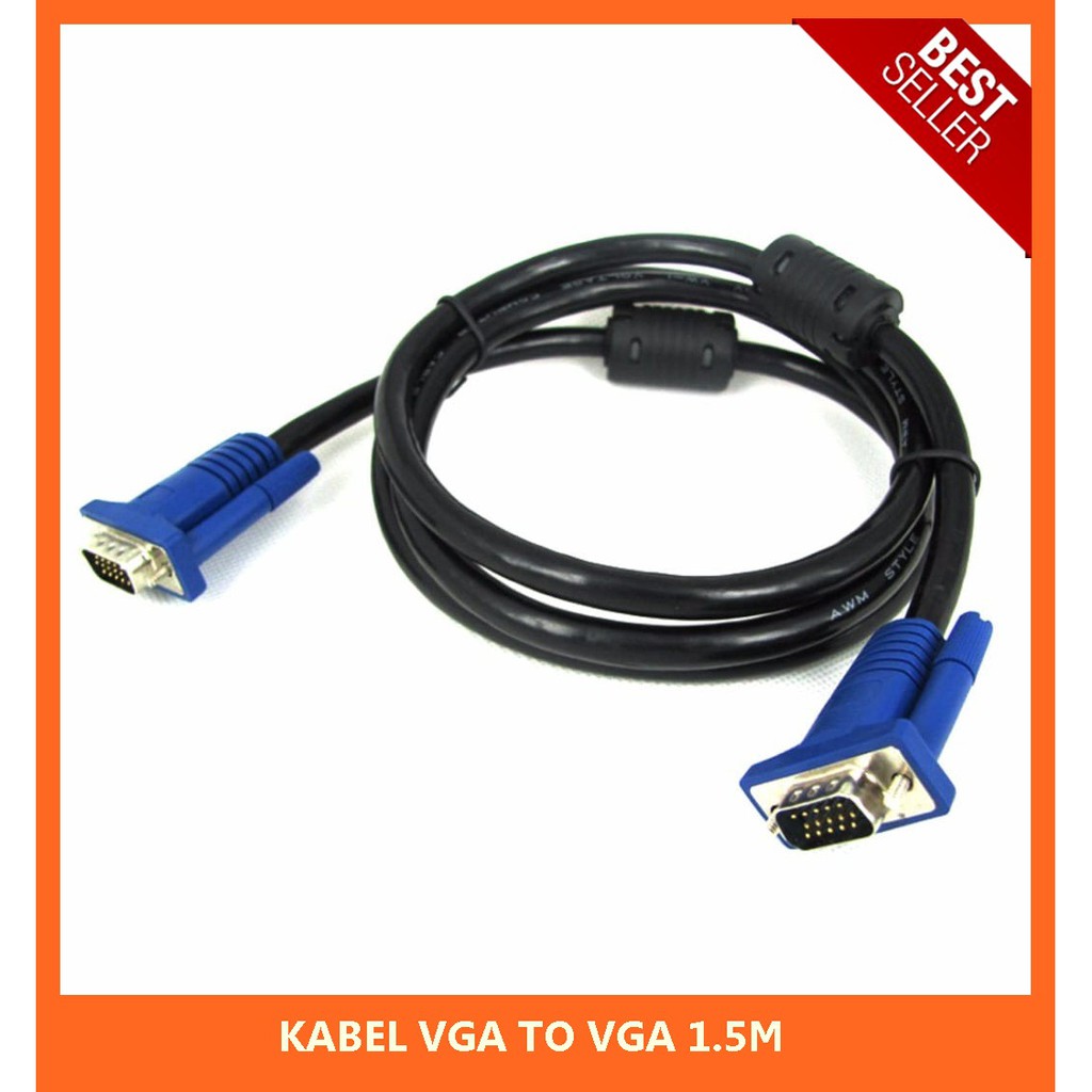 Jual Kabel Vga to Vga Kualitas Bagus Garansi 1 Bulan / Kabel Cpu to ...