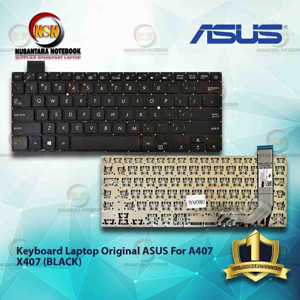 Jual Keyboard Laptop Original ASUS For A407 X407 Series (BLACK ...