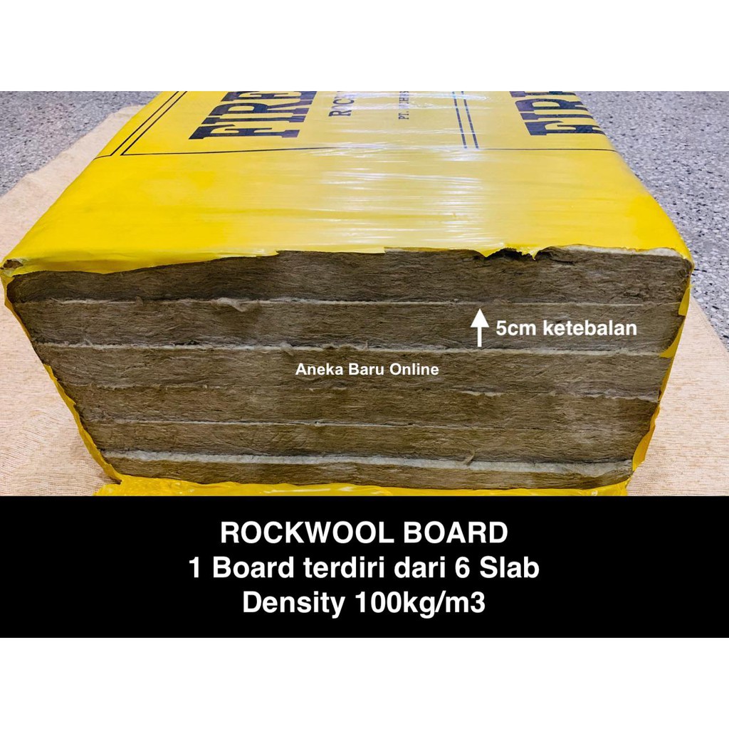 Jual Rockwool board - density 100 - peredam panas suara lembaran/ slab ...