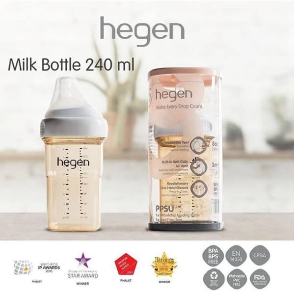 Jual Botol susu Hegen PCTO Feeding Bottle PPSU 240ml | Shopee Indonesia