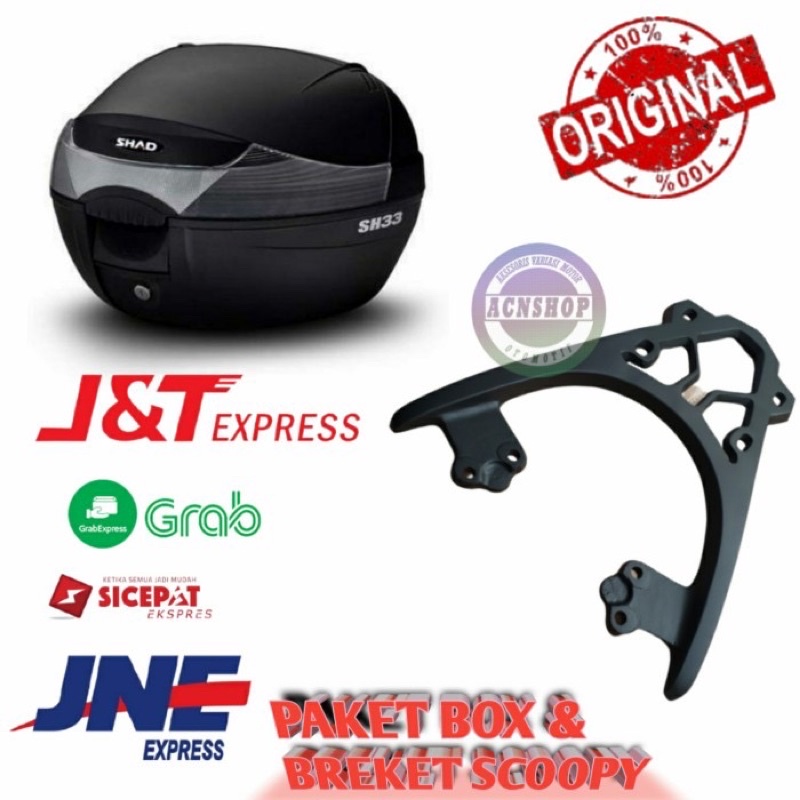 Jual PAKETAN BOX SHAD SH33 + BREKET BOX MOTOR SCOPY SCOOPY FI | Shopee ...