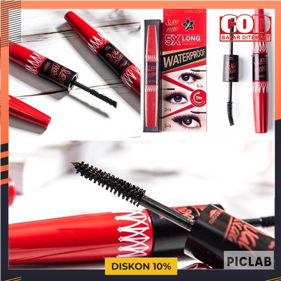 Jual Sivanna Colors 5x Long Super Model Mascara (Deep black) Maskara ...