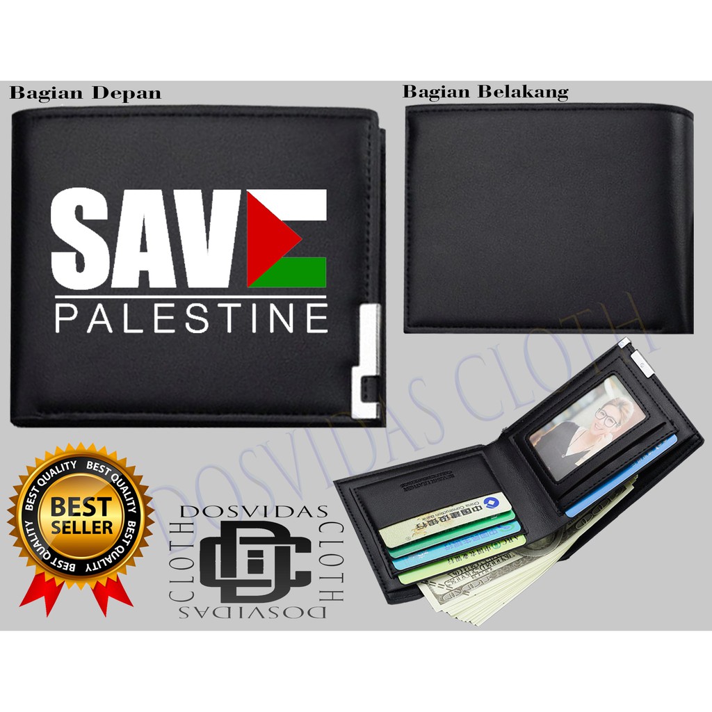 Jual Dompet Pria Lipat GAZA PALESTINA Dompet Kulit Men Fashion Letter ...