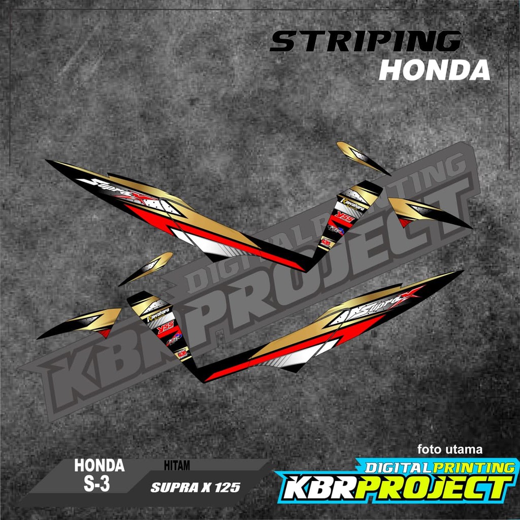 Jual SUPRA X 125 striping SUPRA X 125 motor HONDA motor sticker variasi ...