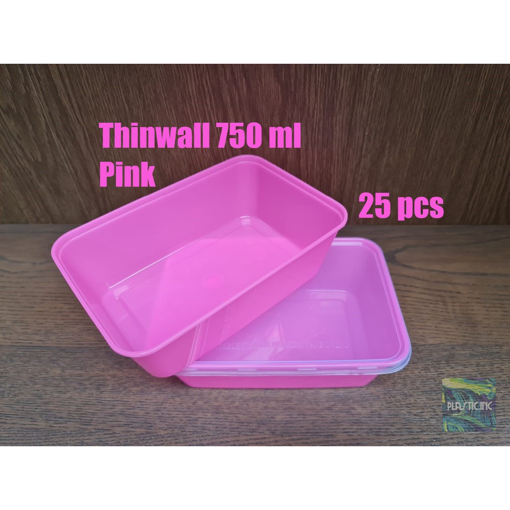 Jual Thinwall 750 ml Warna/Box Kotak Plastik Warna/Kotak Plastik Warna ...
