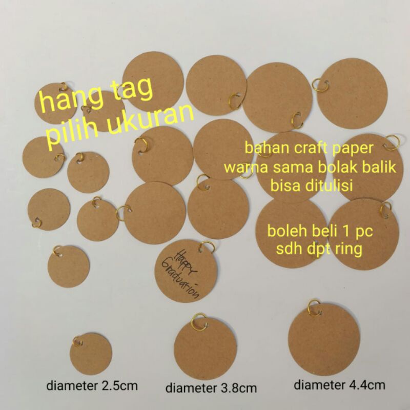 Jual hang tag bulat polos craft paper | Shopee Indonesia