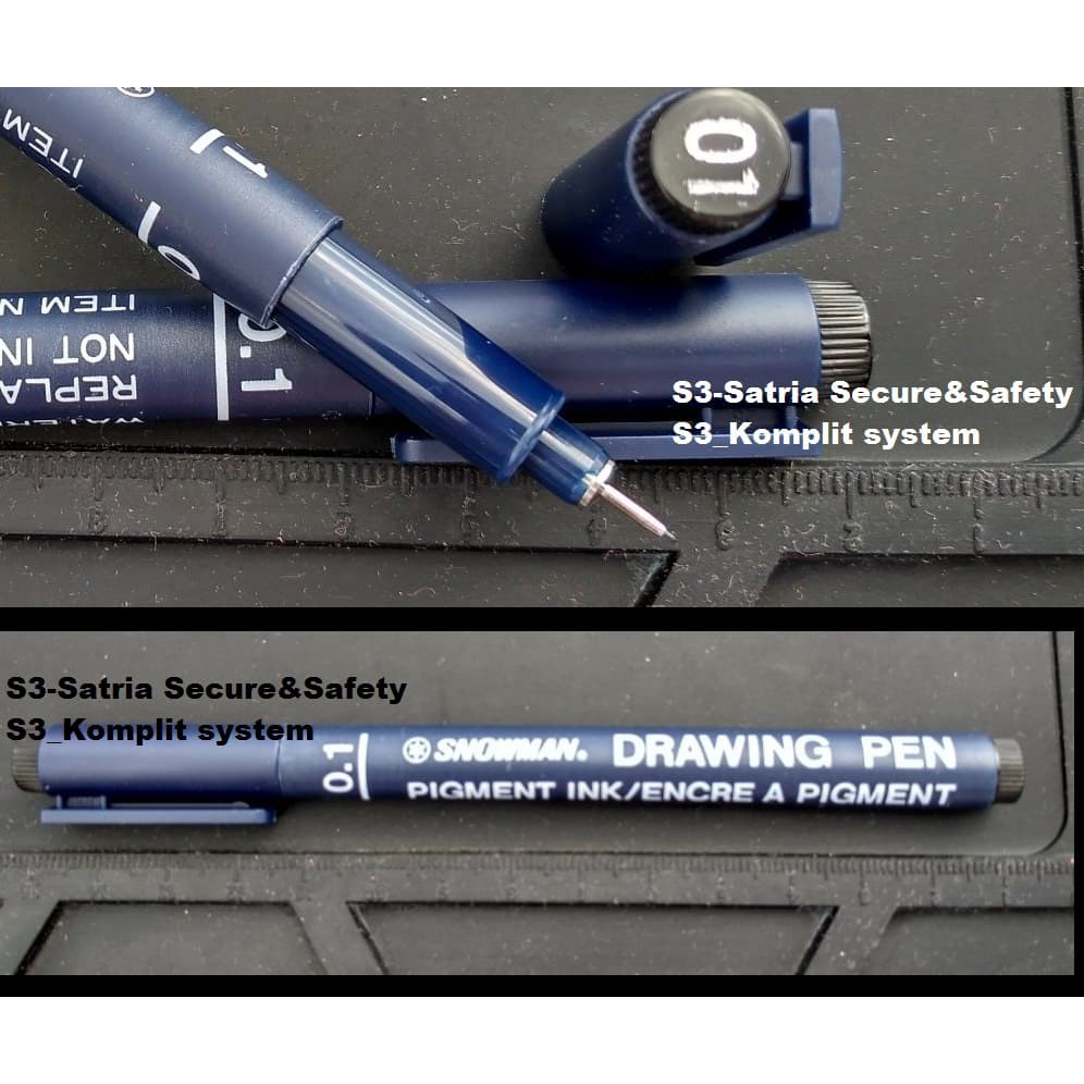 Jual Pulpen Pen 0.1 Drawing Hitam lancip kecil for Box Hitam PCB ...