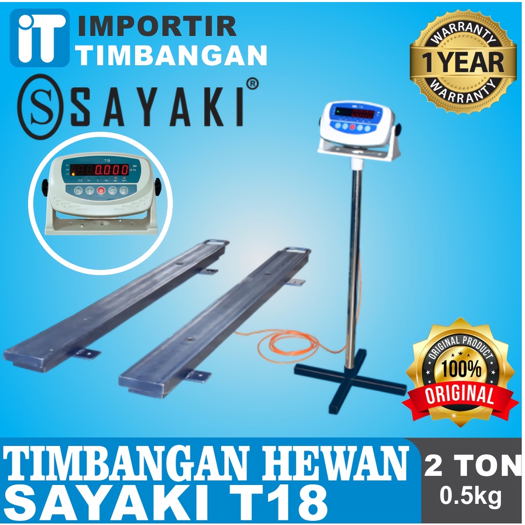 Jual Timbangan Digital Hewan Sayaki T18 Load Barr Sapi Kambing Domba ...