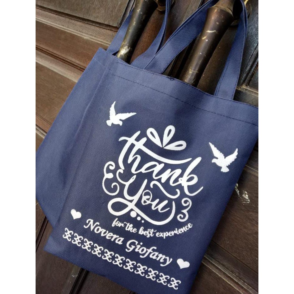 Jual Tas Kanvas Custom Desain 25x35 - Tas Tote bag Custom - Totebag ...